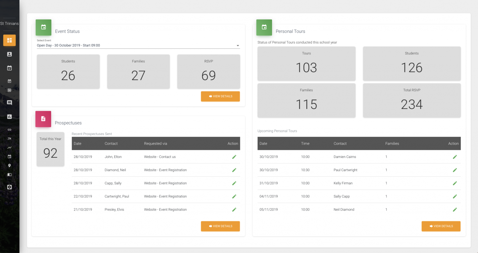Admissions Software: Enquiry Tracker | The SchoolHouse Agency